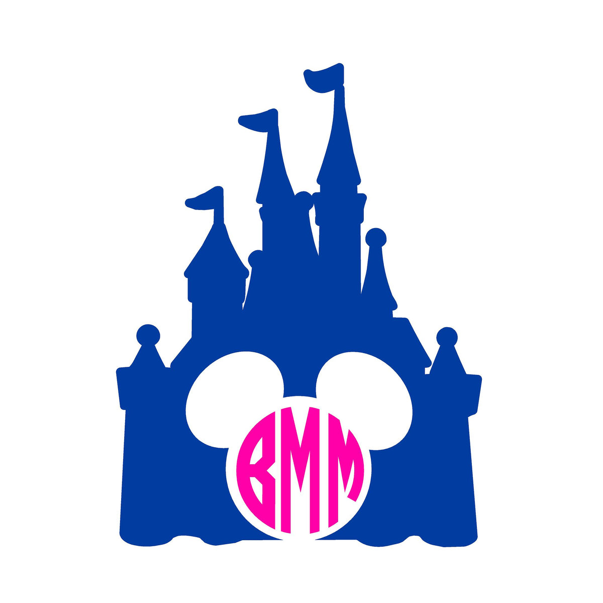 Personalized Castle Monogram - Personalized Script Initals; Vinyl Deca ...
